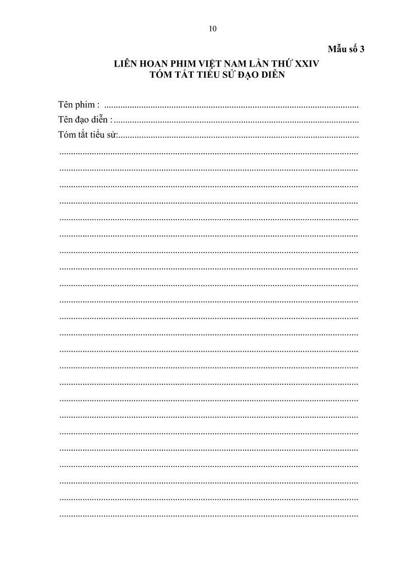 THÔNG BÁO SỐ 1 LIÊN HOAN PHIM VIỆT NAM LẦN THỨ XXIV